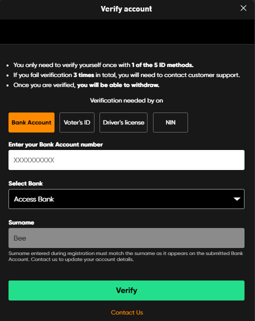 Account Verification – LiveScore Bet